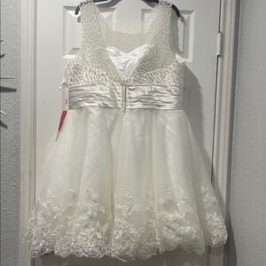 JJs House | Dresses | Jjs House White Lace Midi Bridal Dress | Poshmark